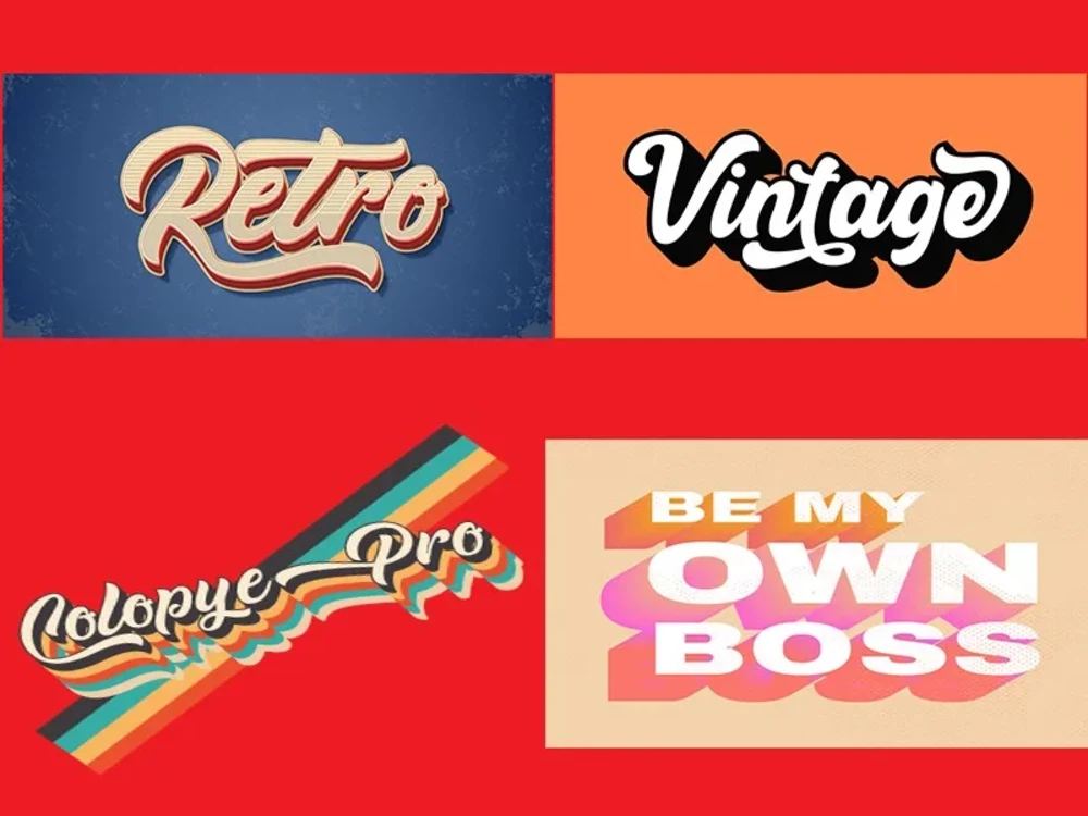 Custom hand lettering, typography font logo, retro script, hand-drawn ...