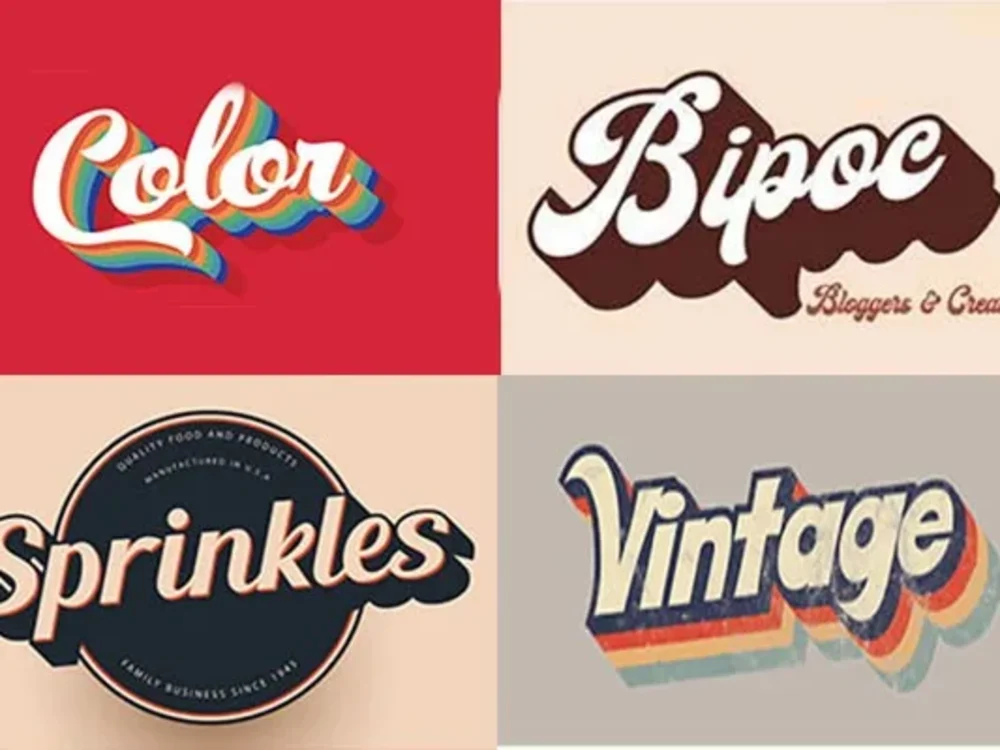 Custom hand lettering, typography font logo, retro script, hand-drawn ...