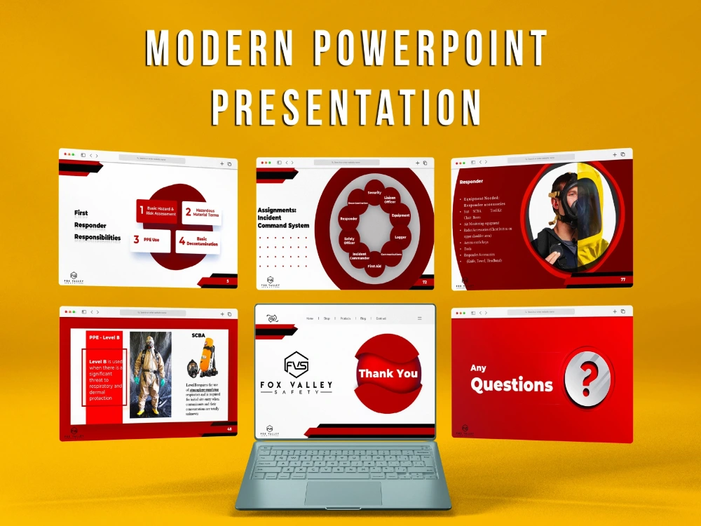 High-end professional clean powerpoint presentation design with ...