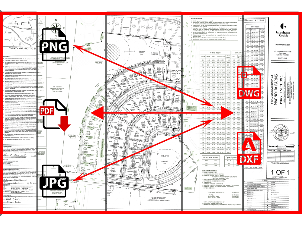 2D drawings in AutoCAD converting pdf and picture (diagrams, plans ...