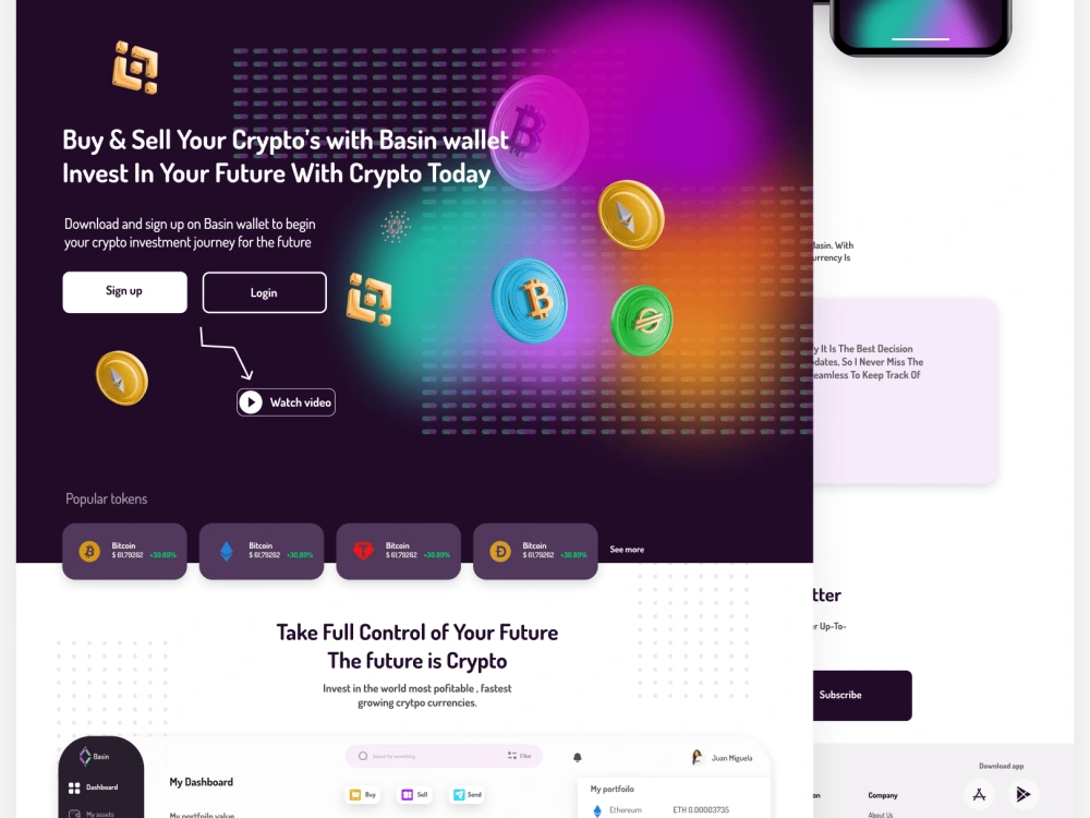 A fully responsive and interactive landing page design for your ...