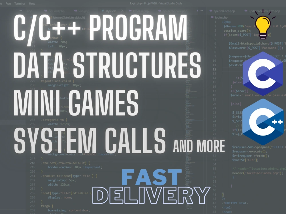 A custom C/C++ program with proper coding and commenting | Upwork