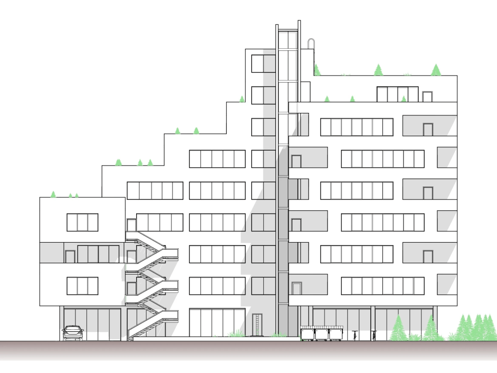 A fantastic Apartment Building Design with 2d Drawings and Renders | Upwork