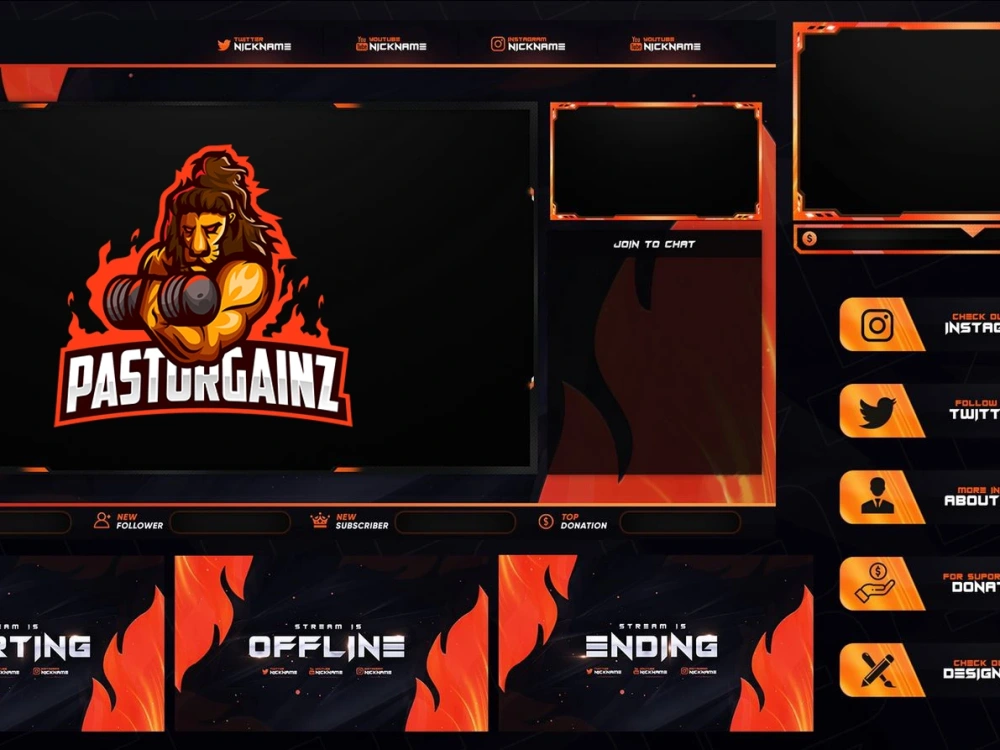 A professional twitch overlay stream package and more | Upwork