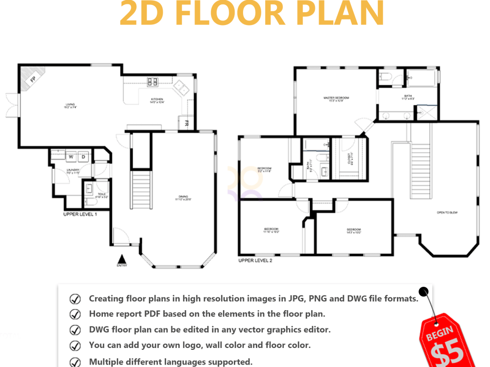 2D Schematic Floor Plan | Upwork
