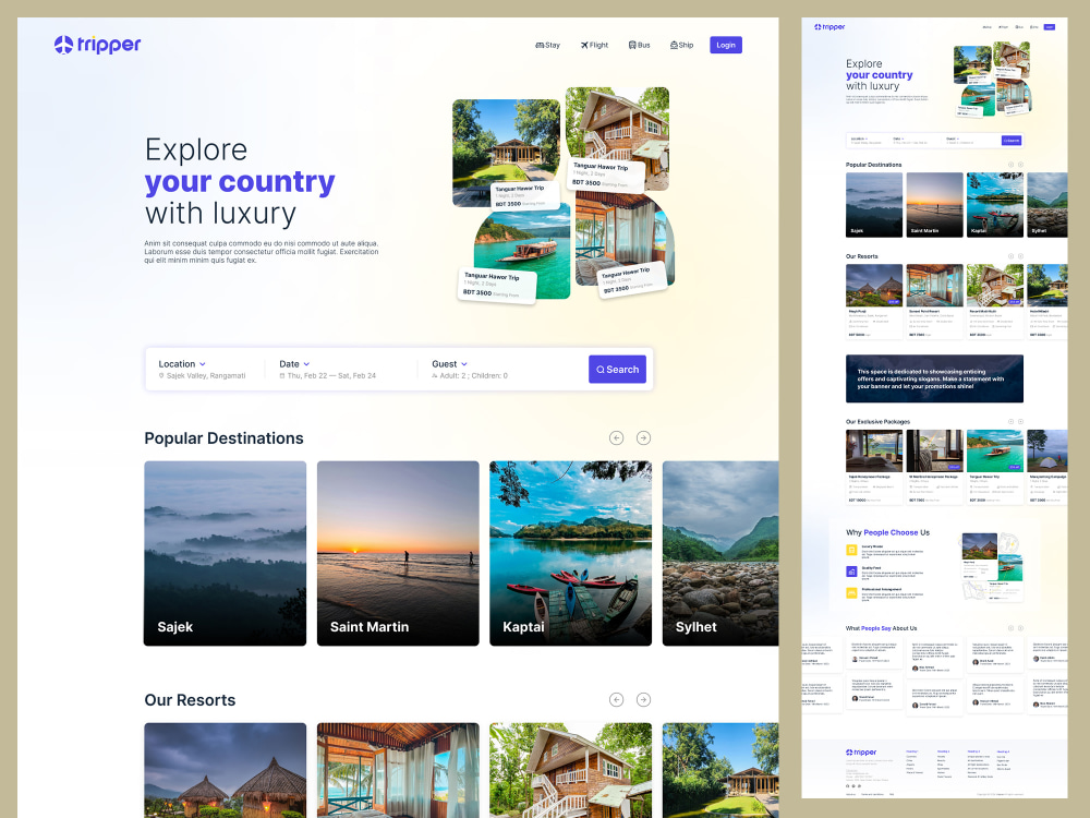 Modern Landing Page UI/UX Design | Website Design | FIGMA, Adobe XD ...
