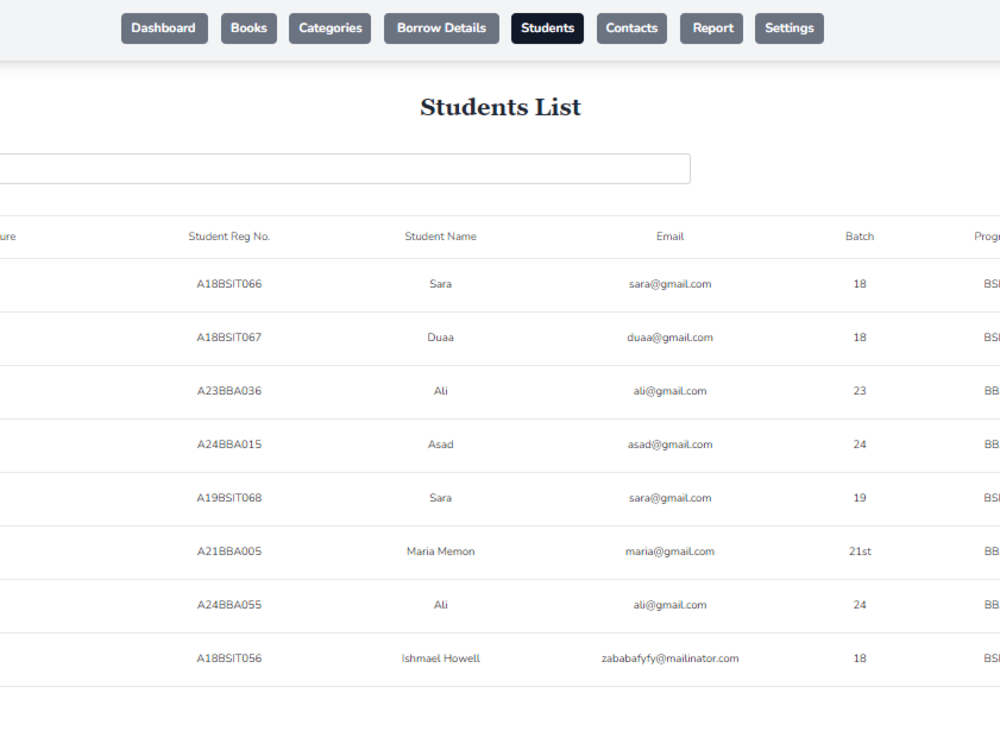 A Library management system with user accounts registration. | Upwork