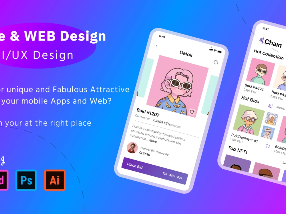 Professional mobile App UI/UX design, responsive landing web design ...