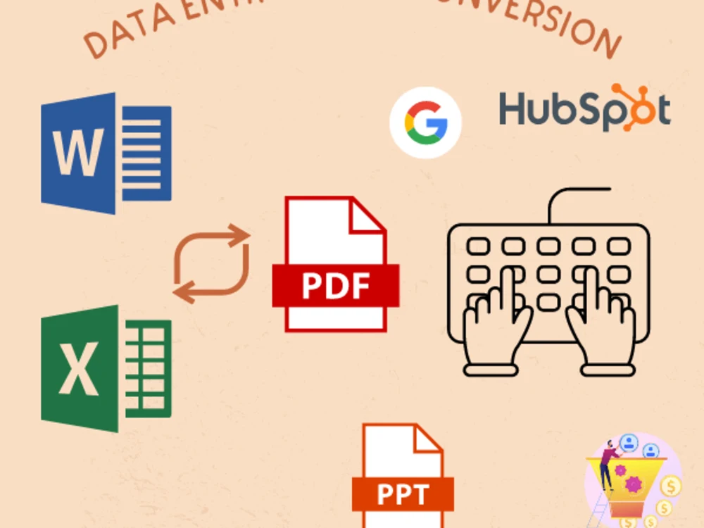 Accurate data, manual typing and conversion of PDF to Excel | Upwork