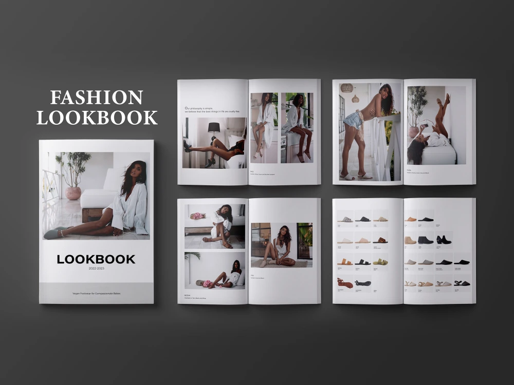 Minimal, clean and modern Lookbook, Catalog, Line sheet, Brochure ...