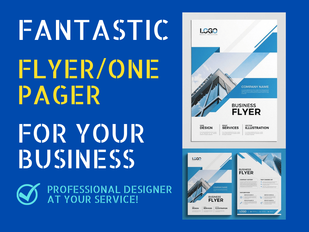 A fantastic flyer, brochure, one pager, menu, sell sheet, poster | Upwork