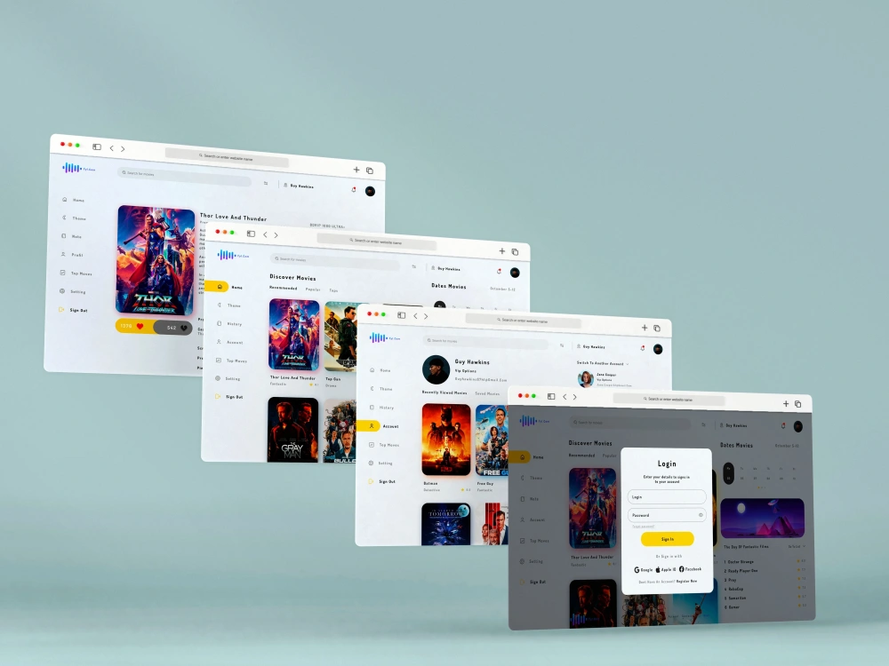 A web design and its adaptations in Figma | Upwork
