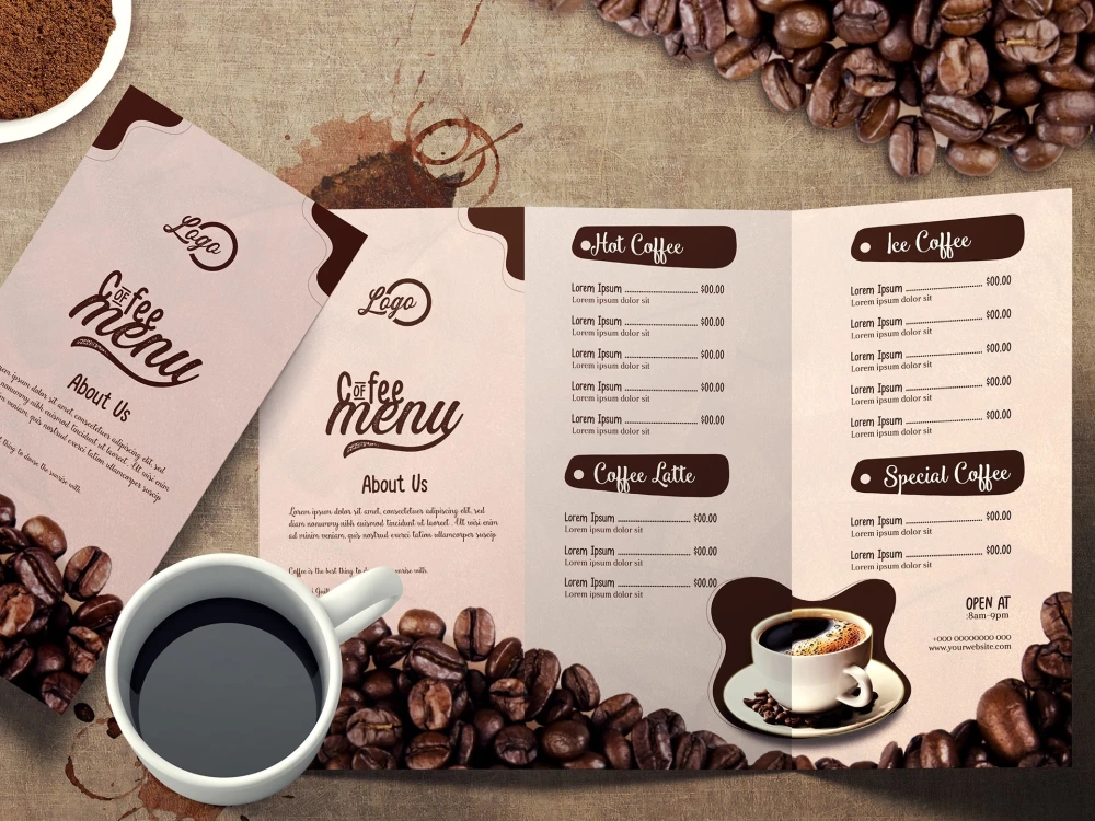 Attractive editable modern restaurant menu, food menu, price list ...