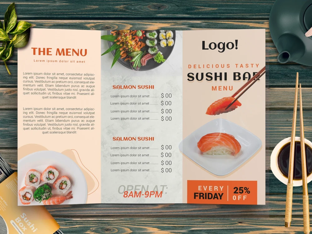 Attractive editable modern restaurant menu, food menu, price list ...