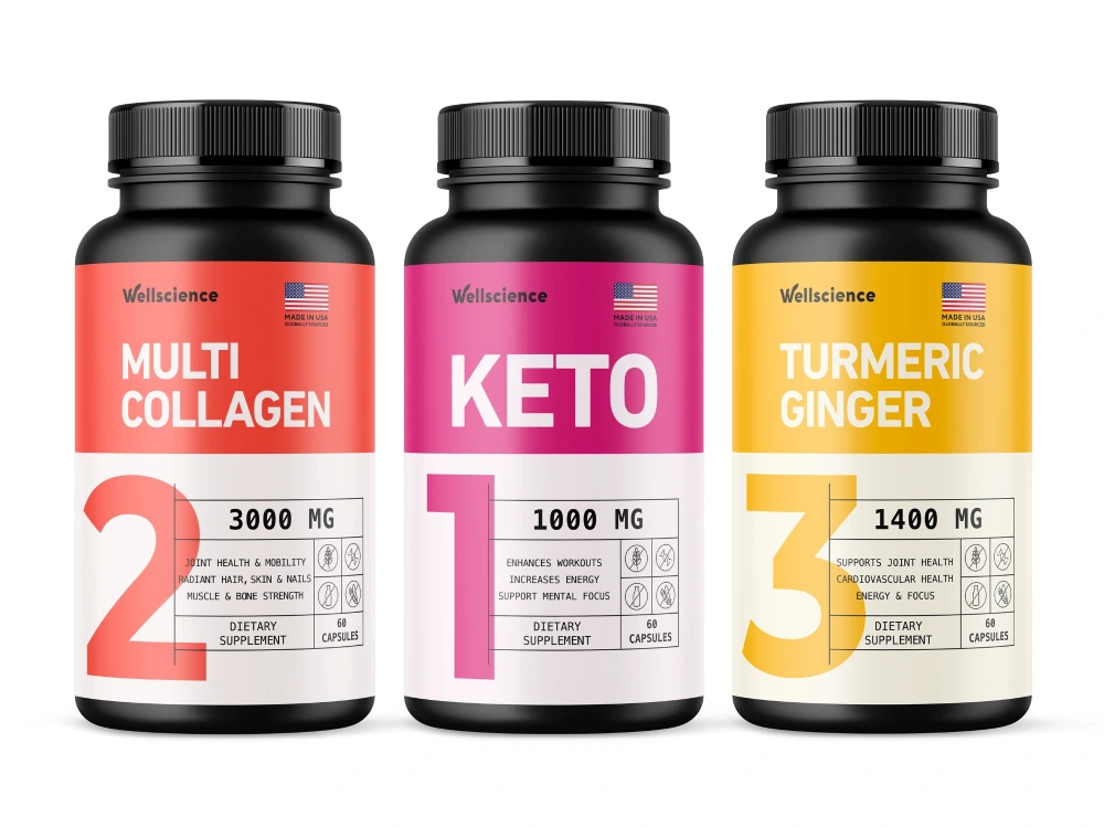 Winning supplement bottle packaging and label design with 3d rendering ...