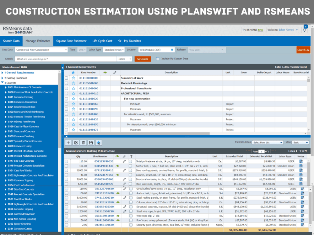 Construction estimation and material takeoff using planSwift | Upwork
