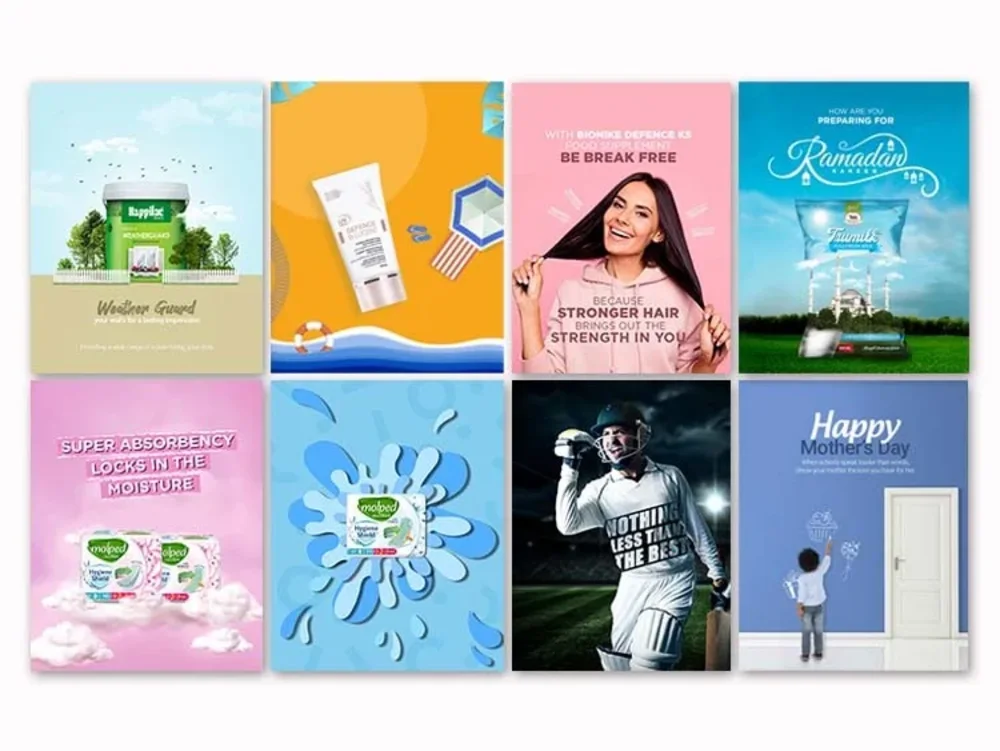 Upto 30 unique social media posts designs (Facebook, Instagram posts ...