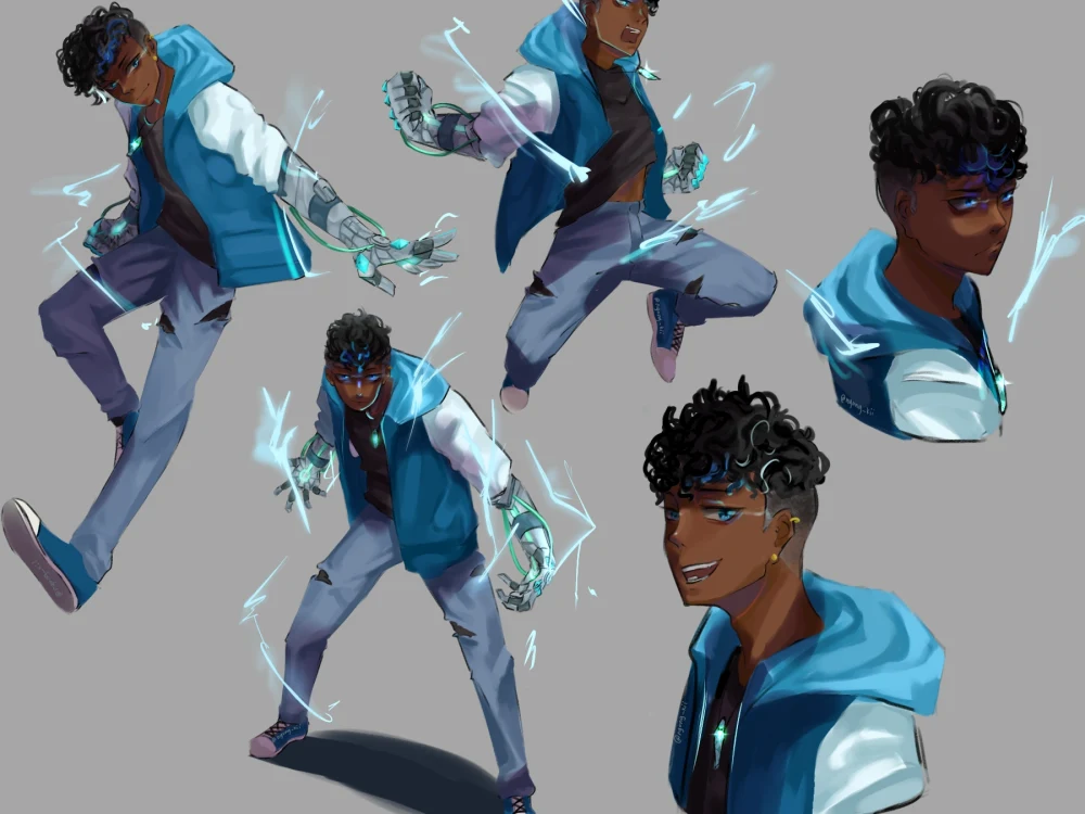 A high-resolution character sheet of your characters. | Upwork