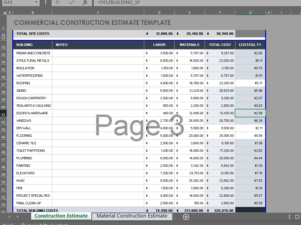 Material take off and detailed construction estimation | Upwork