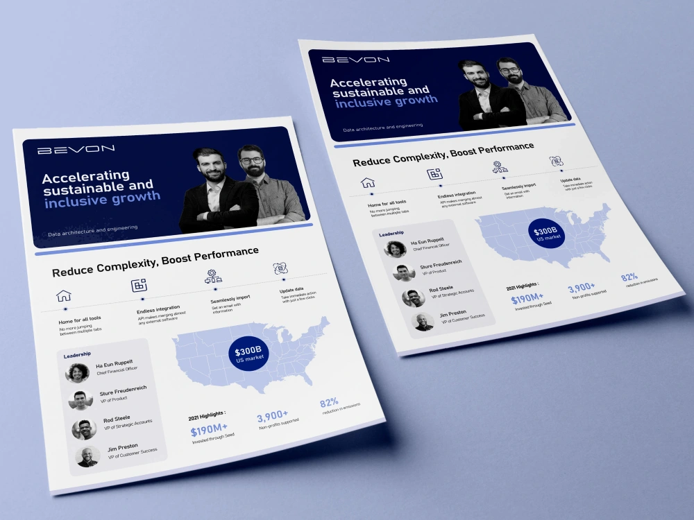 Professionally designed one-pager, executive summary, or investment ...