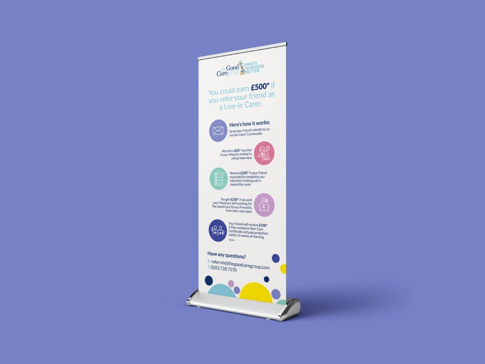 An impactful roll-up banner design for your event | Upwork