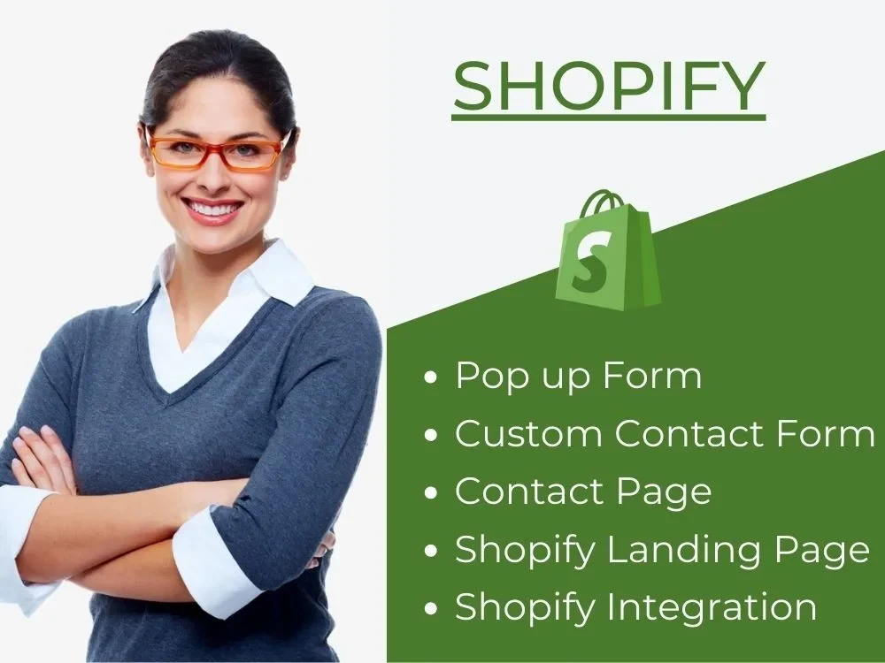 A shopify pop up form, custom contact form, and Shopify landing page ...