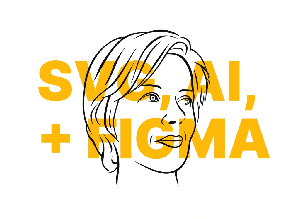 One color vector portrait (head) illustration | Upwork