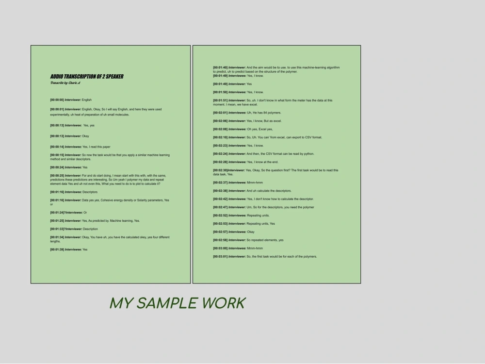 A downloadable transcribed document of your audio or video file | Upwork A downloadable transcribed document of your audio or video file | Upwork