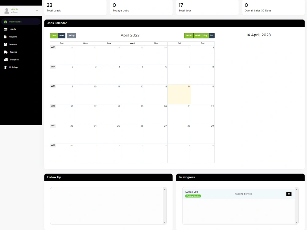 A customized moving company management system as per your business flow ...