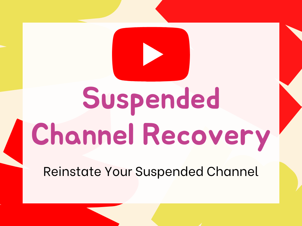 Your suspended youtube channel reinstated | Upwork