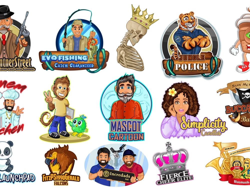 Make a mascot cartoon character logo | Upwork