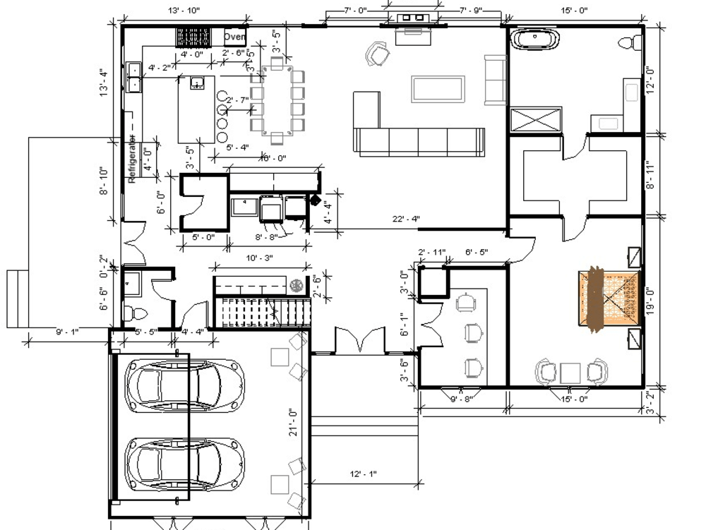 A 2D Floor Plan/ Layout with Metric or Imperial Dimensions. | Upwork