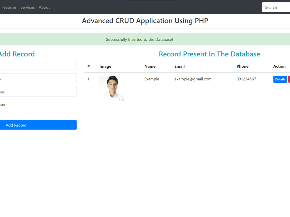 A Functioning Crud Application Using Html Css And Php Upwork