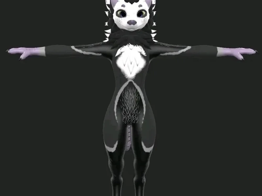 Custom rigged Avatar 3.0, Furry, NSFW, Fursona avatar model for VRchat ...