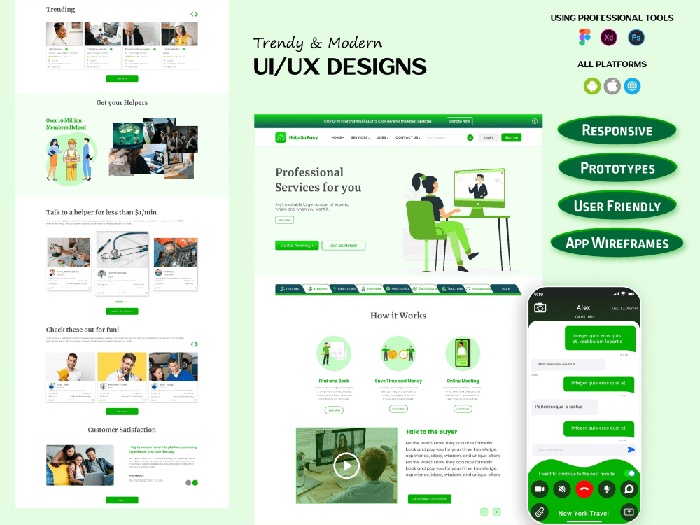 A code-friendly UI/UX for your web application and mobile apps | Upwork
