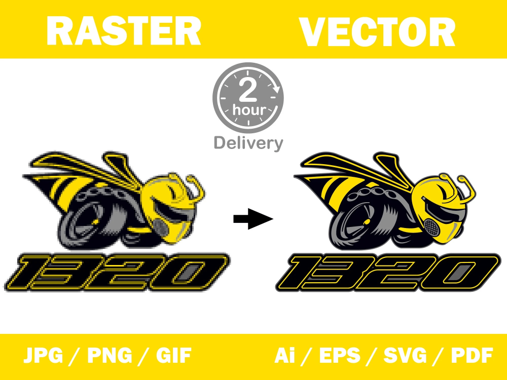 Vector tracing, Ai, SVG, EPS and Recreated logo in vector format in 2 ...