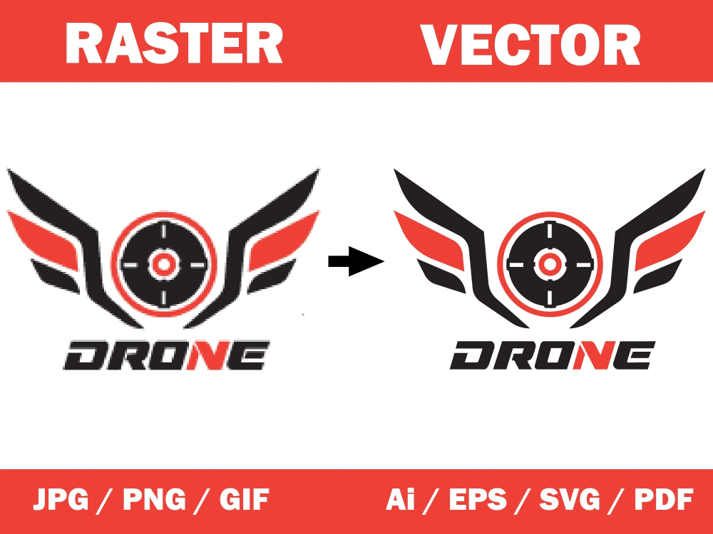 Vector tracing, Ai, SVG, EPS and Recreated logo in vector format in 2 ...