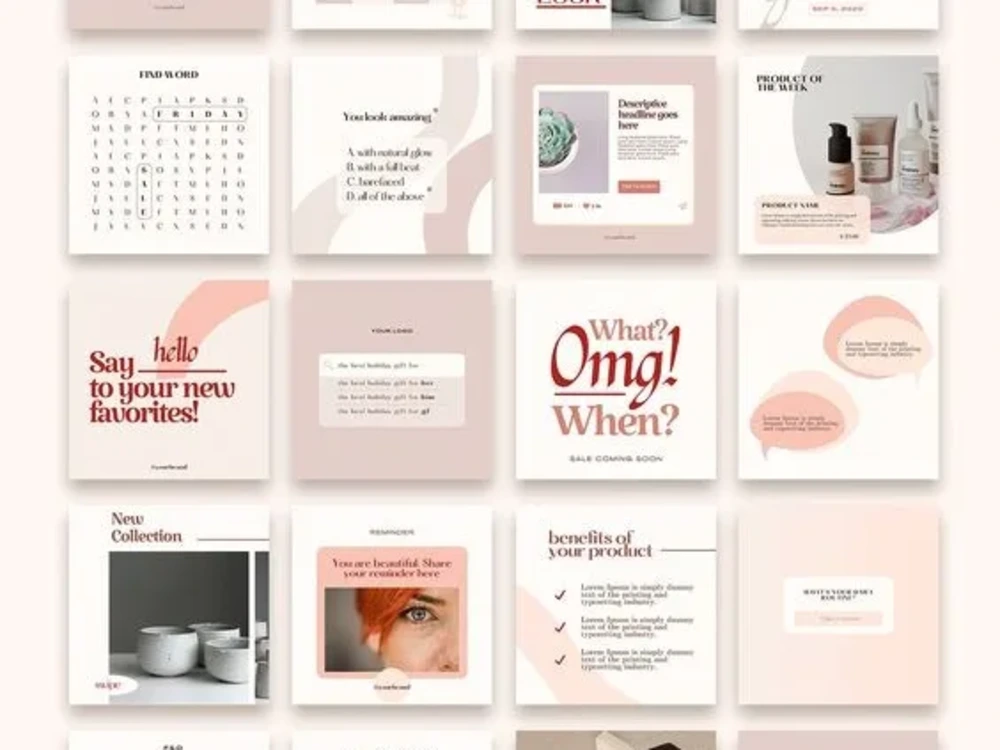 A beautiful set of Canva templates to post on social media | Upwork