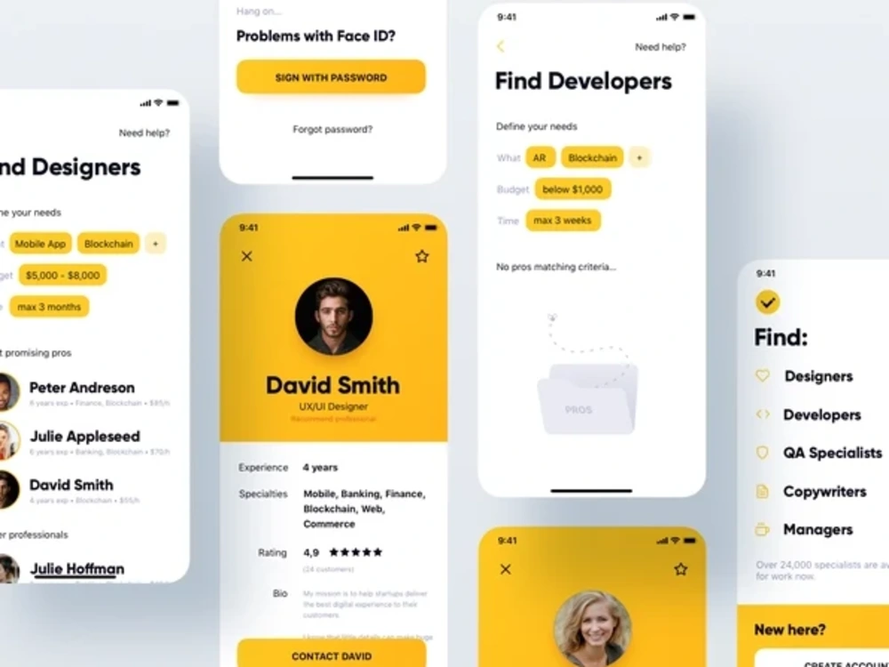 A nice and trendy mobile UI | Upwork