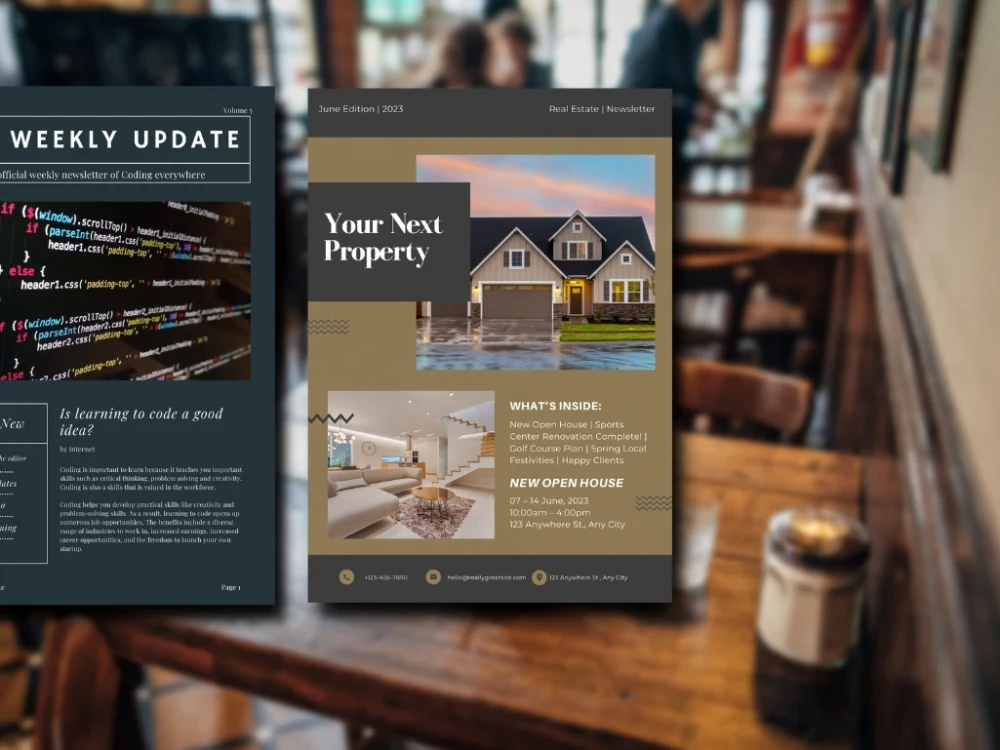 A professional, eye catching Flyer or newsletter | Upwork