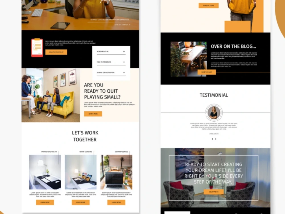 An amazing website/sales page design for Business | Upwork