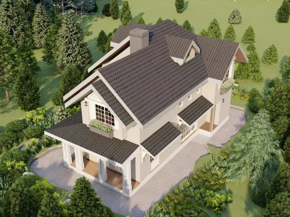 An excellent Farmhouse floor plan design and 3D rendering | Upwork