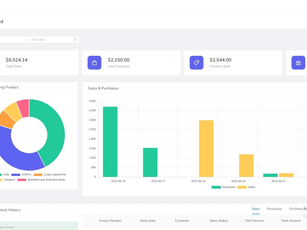 Stock management software with POS, Accounting and Billing features ...