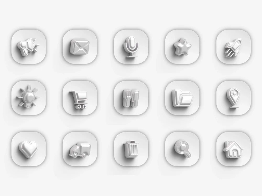 Unique 3d vector icons created for your website, application or game ...