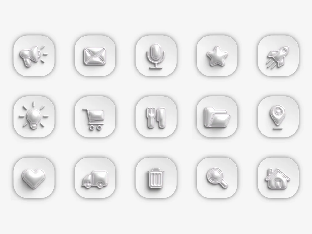 Unique 3d vector icons created for your website, application or game ...