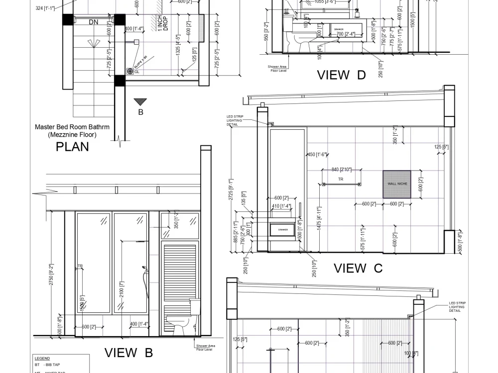 A complete set of Architectural working drawings/3D renderings ...