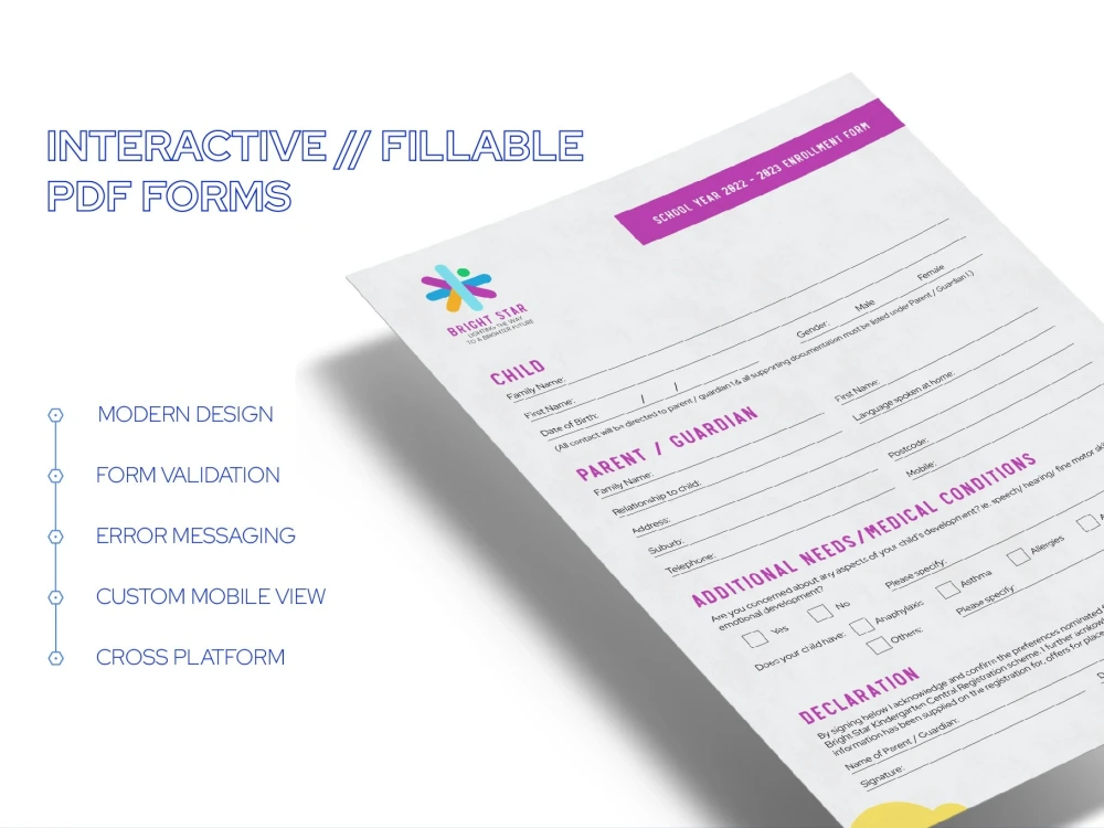 An Interactive Fillable PDF Form with complete Form Validation | Upwork