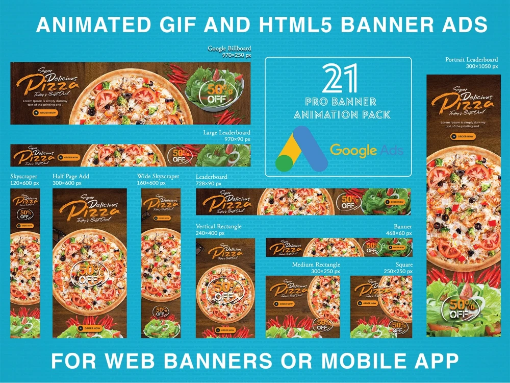 Google web banner, animated GIF banner, HTML5 banner ads | Upwork