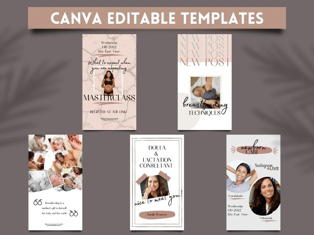 Set of Canva editable templates for Instagram (Post & Stories) | Upwork