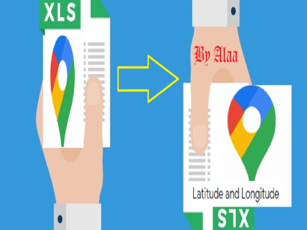 An Excel file with converting addresses to latitude, and longitude columns | Upwork